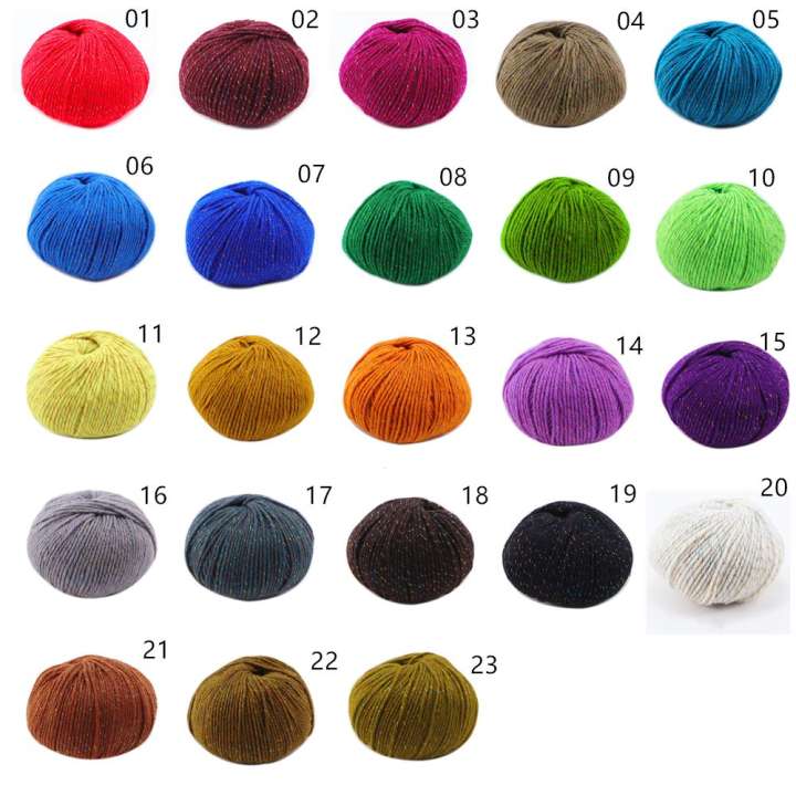 【COD&Ready Stock】50g Tinsel Acrylic Yarn Ball Gold Line Cake ...