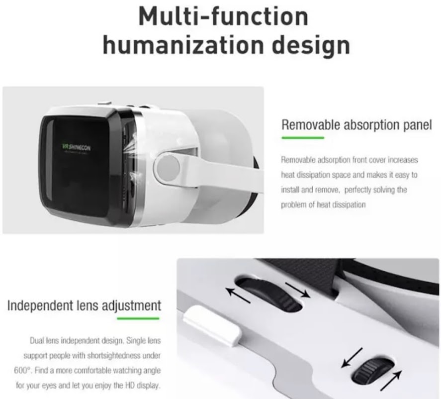 2022ไร้สาย3D VR Shinecon แว่นตาเสมือนจริงสำหรับสมาร์ทโฟน Immersive ...