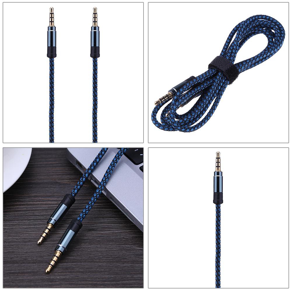 1.5M 3.5mm Male To 3.5 mm Male Weaving Audio Cable Car AUX Auxiliary Cable - NUH8 - ThaiPick