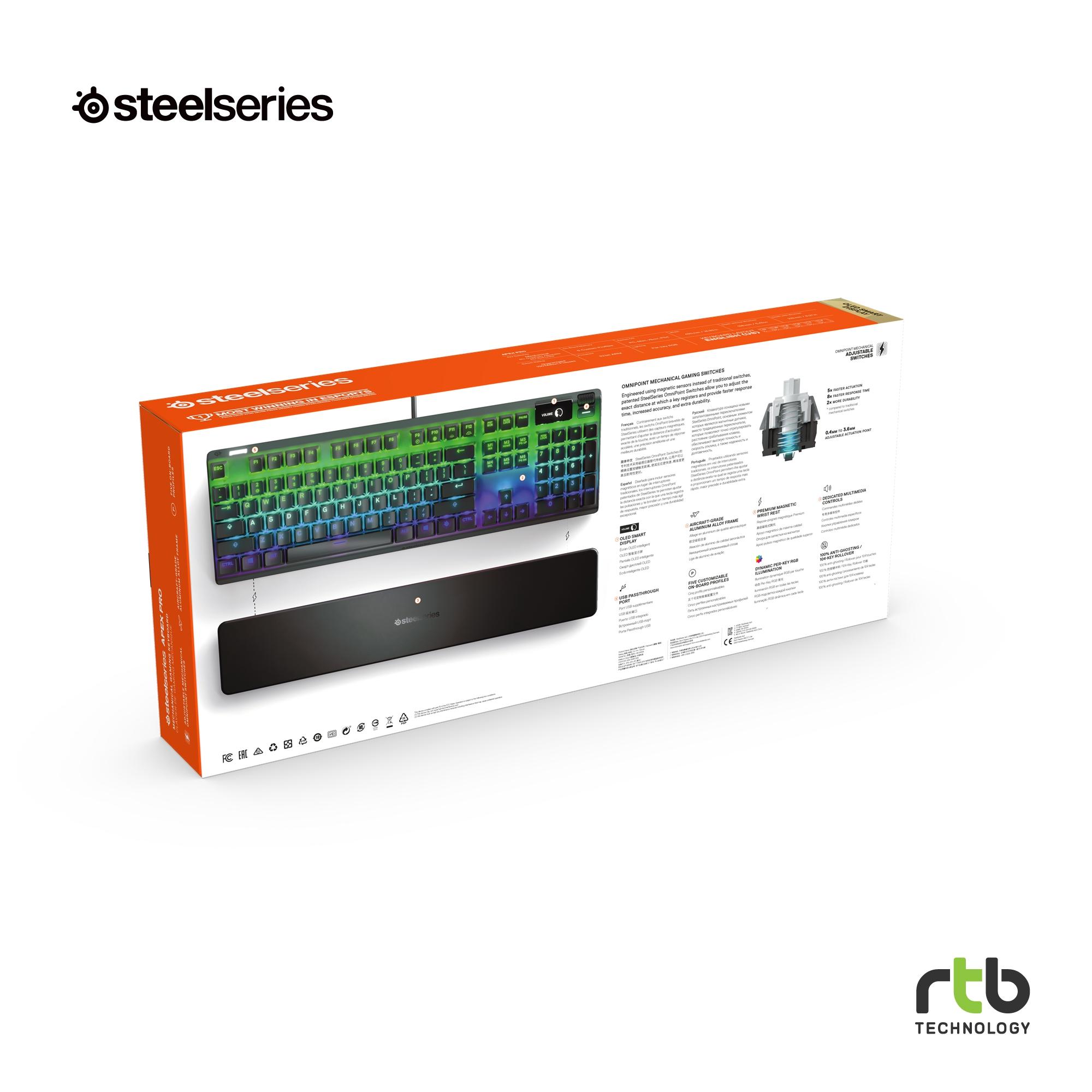 SteelSeries คีย์บอร์ดเกมมิ่ง RGB รุ่น Apex Pro (Keycap Thai) - RTB - ThaiPick