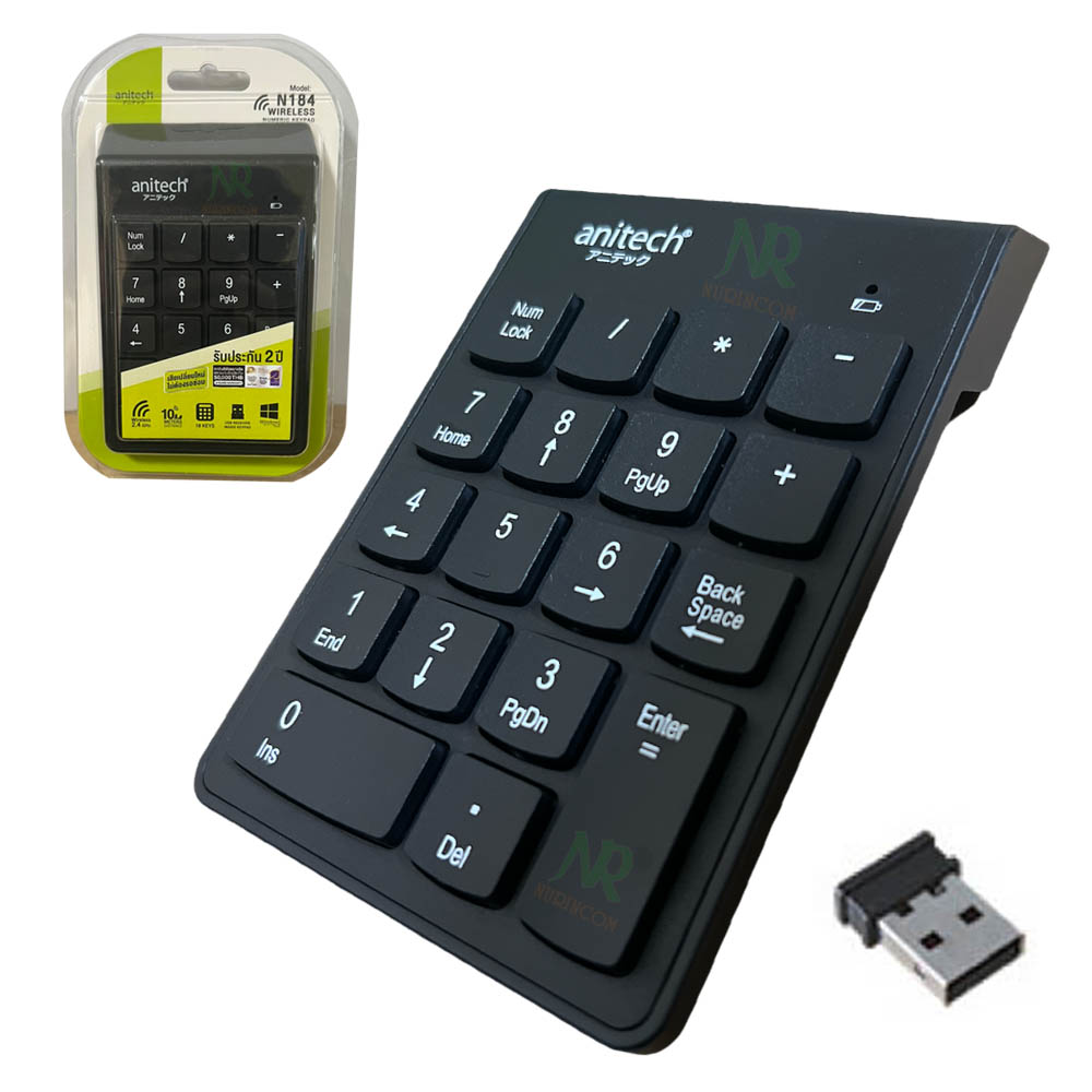 Anitech แป้นตัวเลข Wireless Numeric Keypad รุ่น N184 - Nurin - ThaiPick