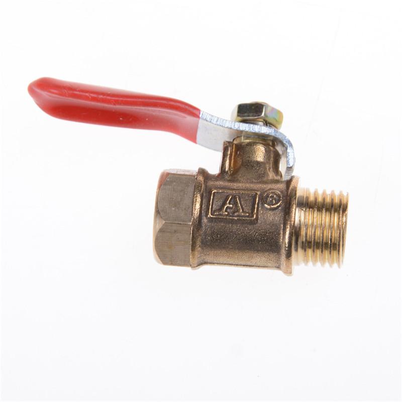1/4'' M/F Full Port Inline Brass Water Air Gas Fuel Line Shut-off Ball ...