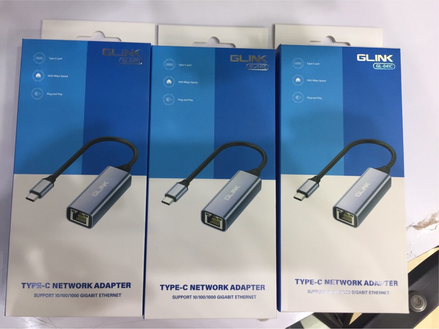 GLINK TYPE-C to RJ45 10/100/1000 GL-041C ตัวแปลง TYPE-C Network Adapter เป็น Lan Gigabit GL041C ...