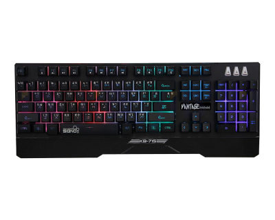 SIGNO คีย์บอร์ด USB Keyboard RUBBER DOME SWITCH มีไฟ LED 9 โหมด รุ่น ...