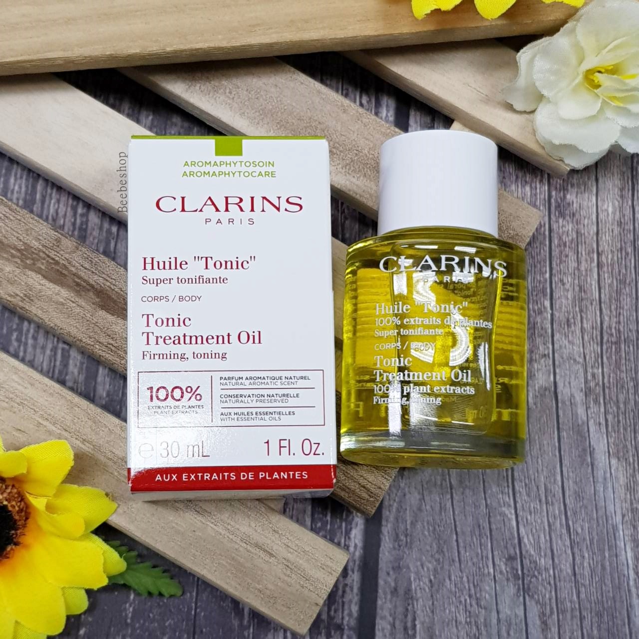 Clarins Tonic Body treatment Oil 30ml ฟื้นฟูความยืดหยุ่นให้ผิว ...