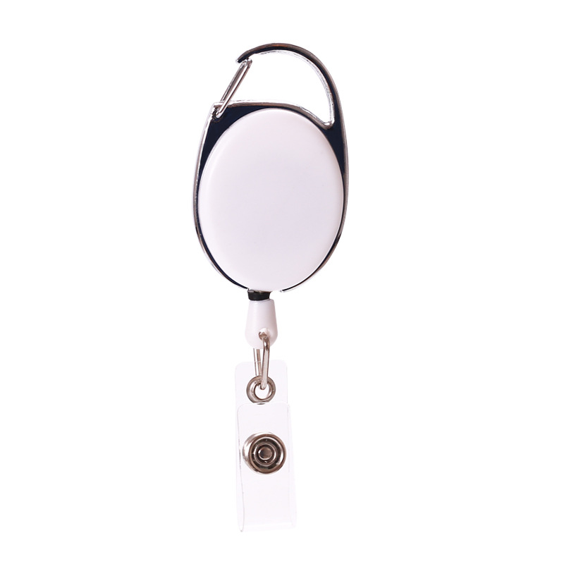 1PCS Plastic Badge Reel Retractable Keychain ID Card Holder Simple ...
