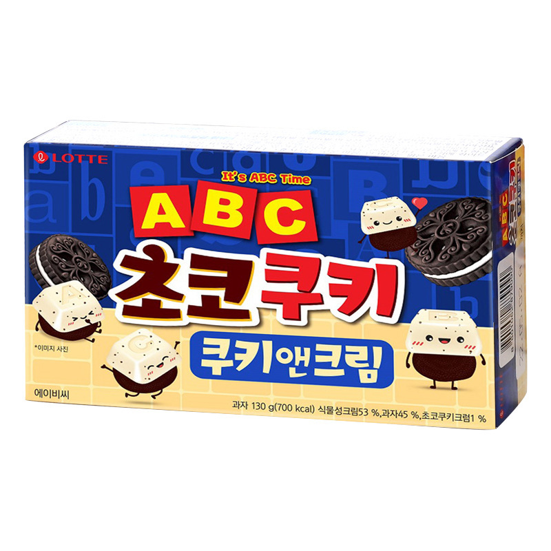 LOTTE ABC Choco Cookie Cream 43g LOTTE ABC COOKIE ขนมเกาหลี คุกกี้โอรี ...
