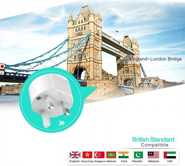 ( ฟรี ของแถมทุกๆ 199฿???? )Usams US-CC003 ซ็อกเก็ตปลั๊กแปลงสากล รองรับ ...