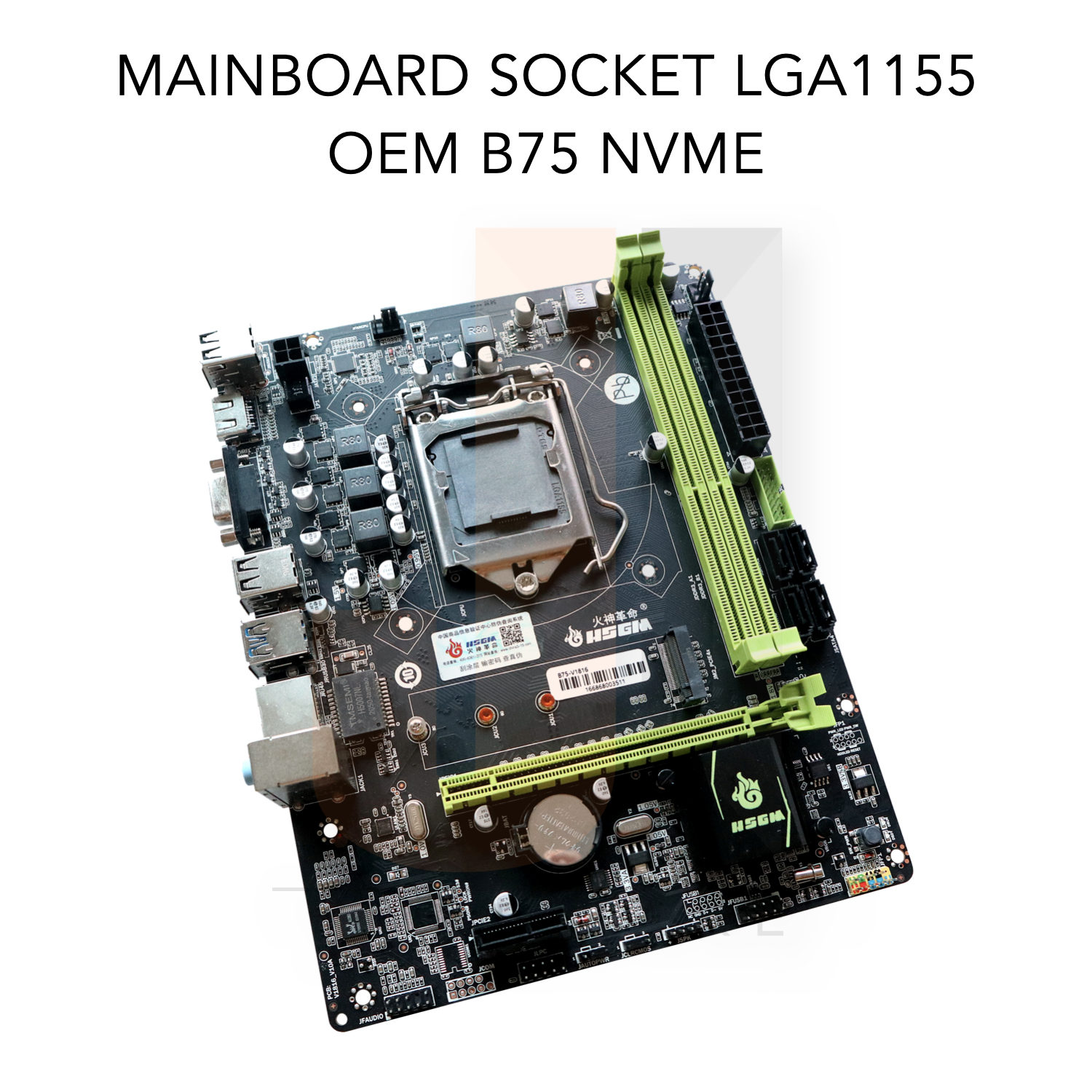 Mainboard OEM B75 NVME (LGA1155) Support Intel Core i Gen.2XXX and Gen ...