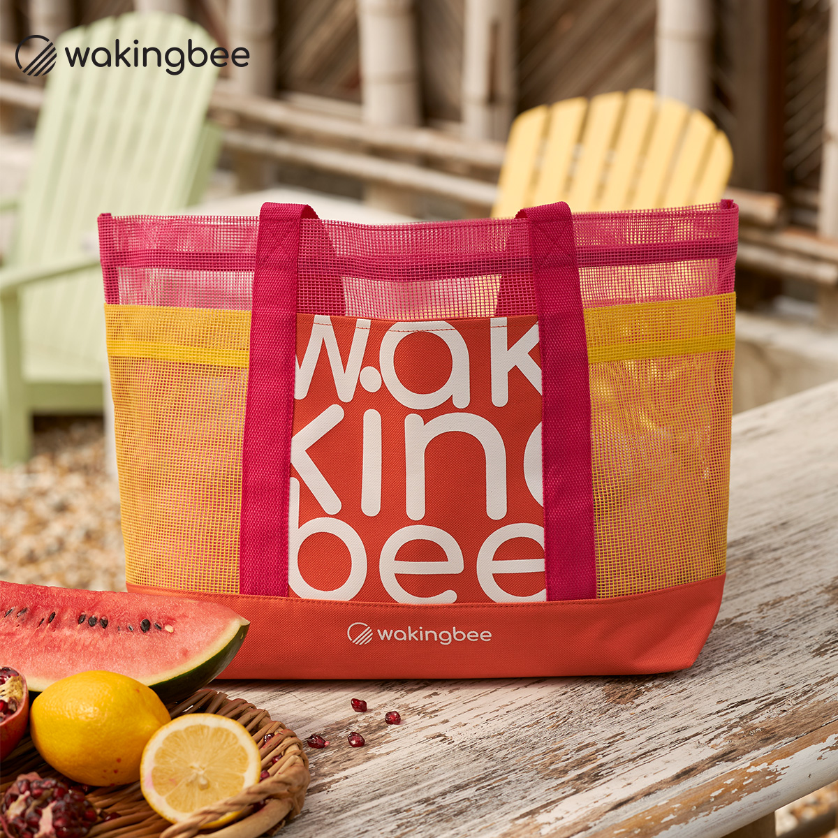 Wakingbee All-Around Tote (White) กระเป๋าผ้าไปยิม ไปทะเล ไปช้อปปิ้ง ใบใหญ่ ช่องใส่ของเยอะ ทรงสวย ...