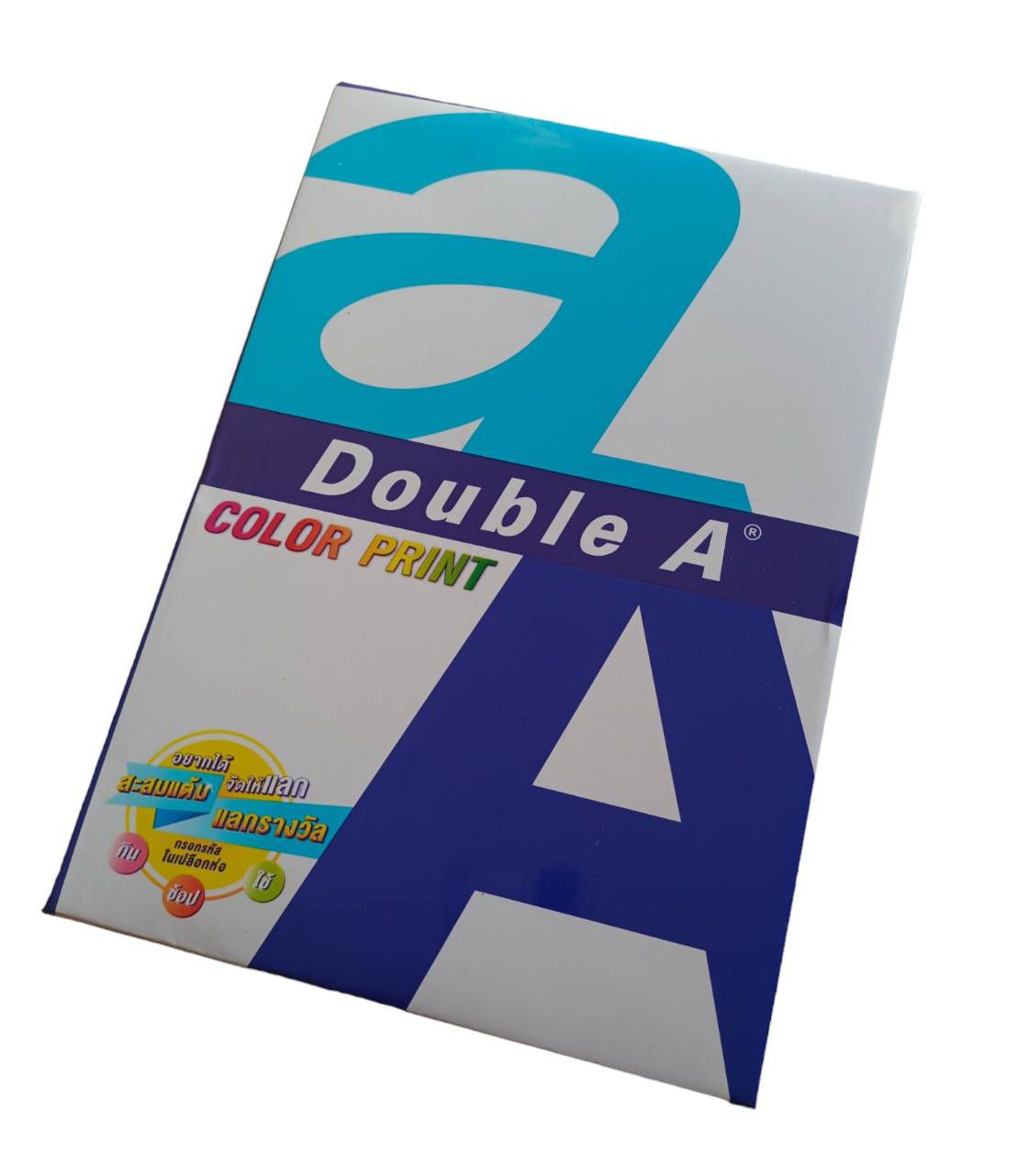 กระดาษถ่ายเอกสาร A4 90 แกรม 500 แผ่น Double A Color Print | Lazada.co.th
