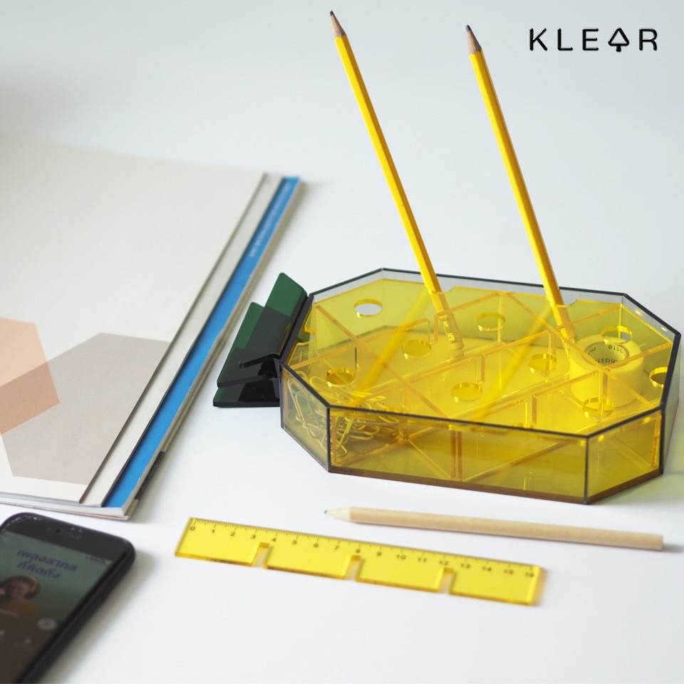 KlearObject Fruitfulc pineapple all-purpose box กล่องอเนกประสงค์ อะคริลิค กล่องใส่ของใช้บนโต๊ะ ...