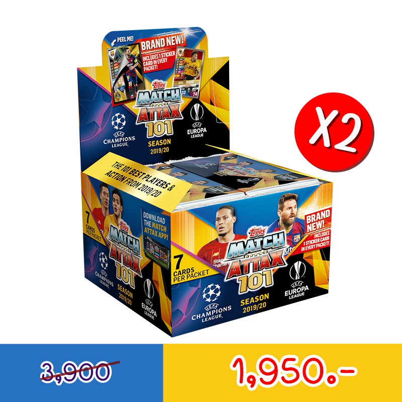 Match Attax 101 Packet Box 2019/20 ซองสุ่มยกกล่อง 50 ซอง (+ของแถมอีก 50 ...