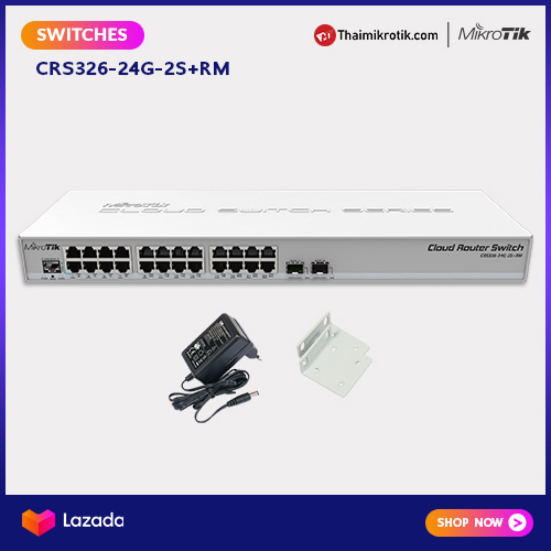 Mikrotik CRS326-24G-2S+RM - taradnetwork - ThaiPick