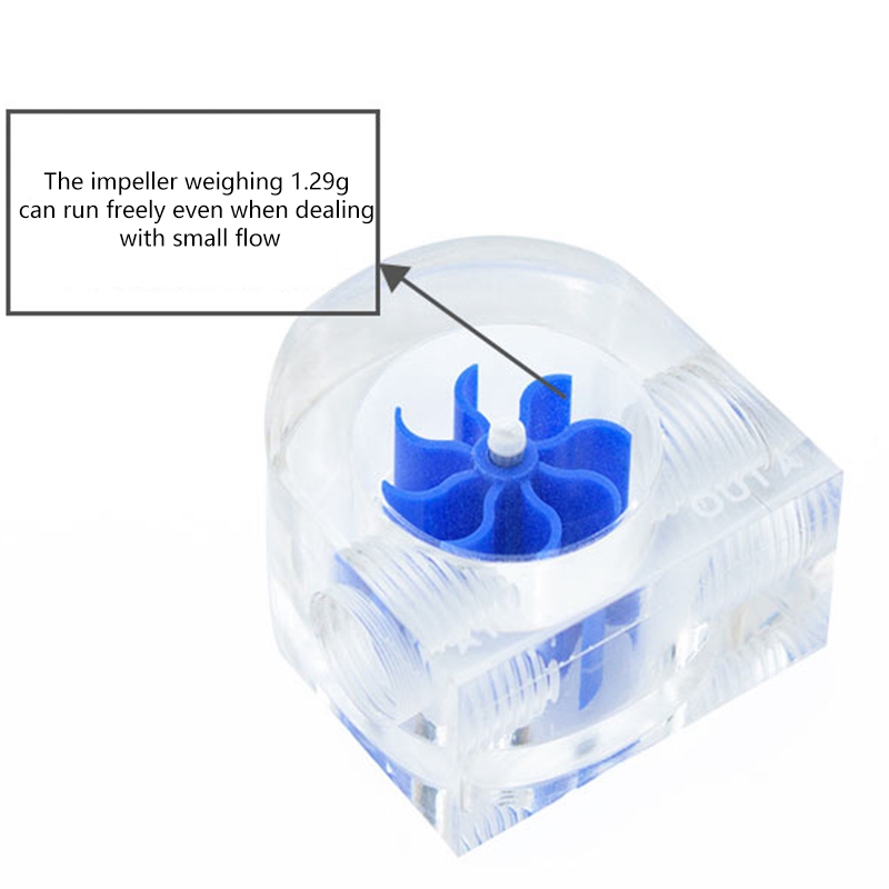 Acrylic Computer Water Flow Water Cooling Flow Indicator Meter ...