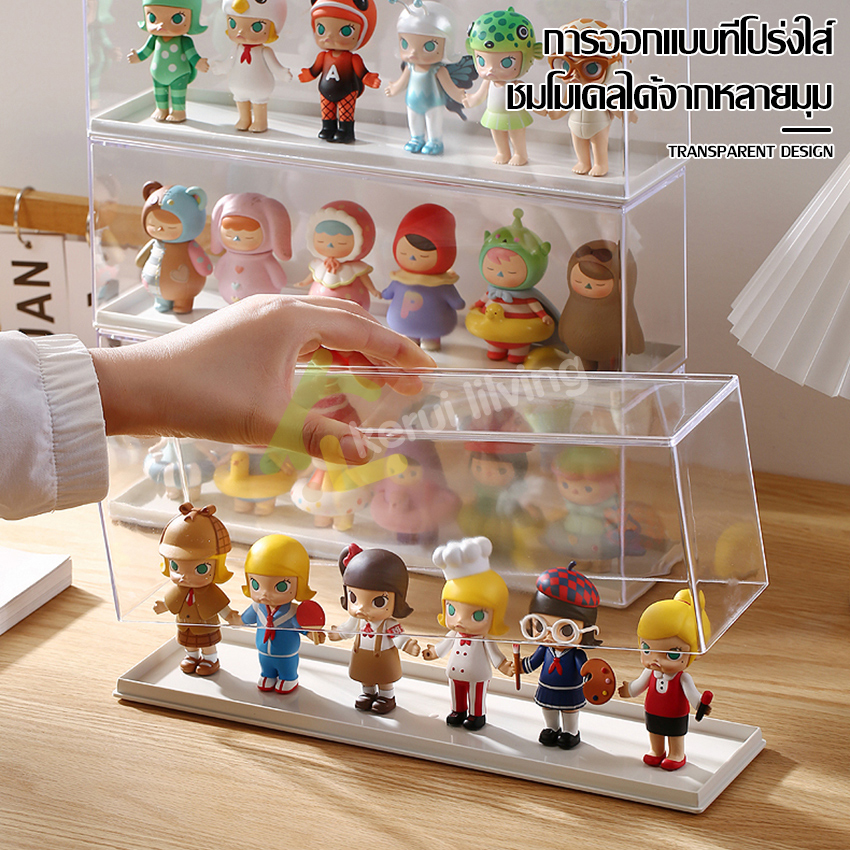 There are 3 kinds of dust cover figure storage box Pop Mart labubu ...