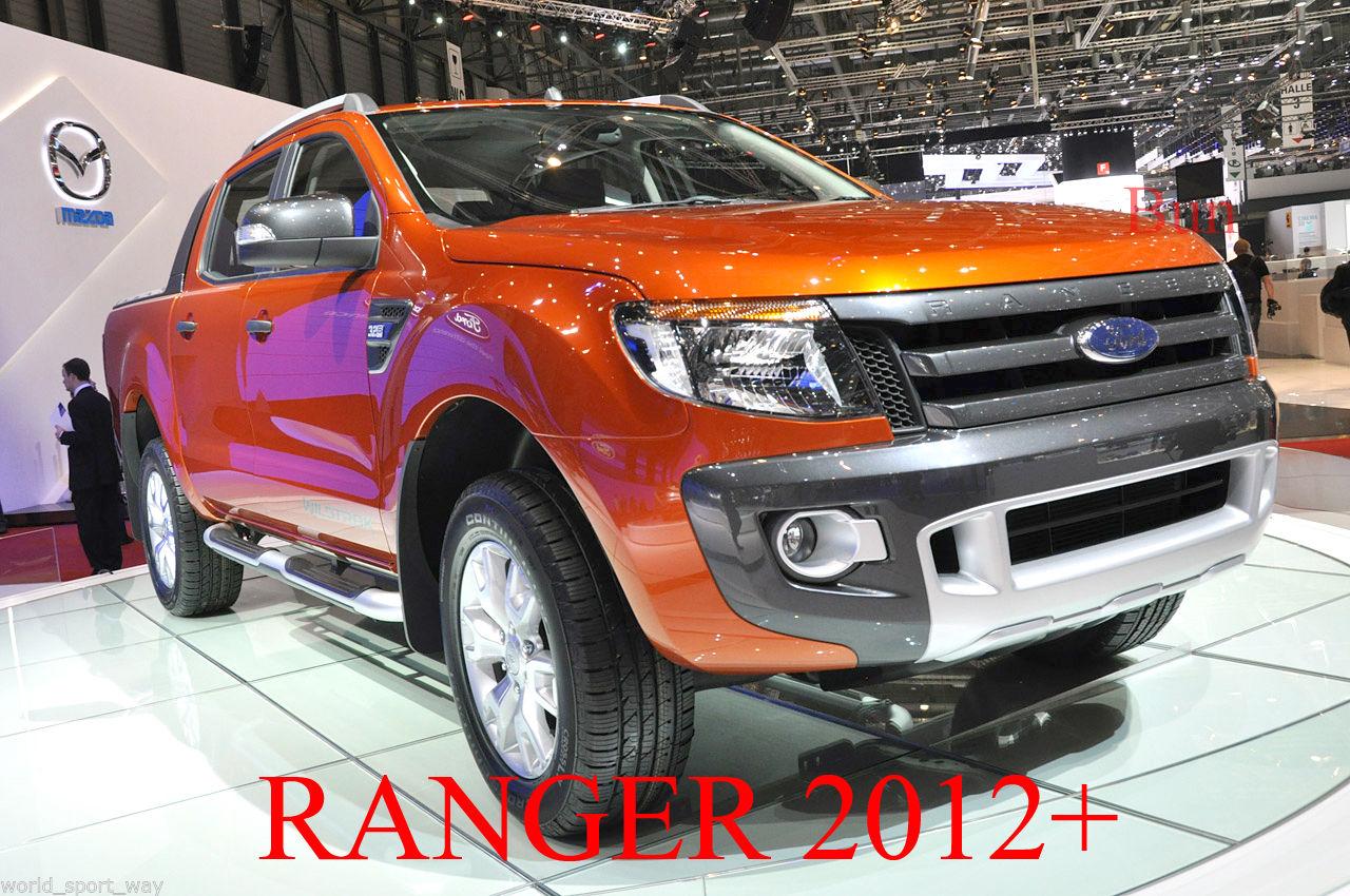 คิ้วกันกระแทกข้างประตู สีดำด้าน Ford Ranger T6 2012-19 4ประตู ฟอร์ด เรน ...