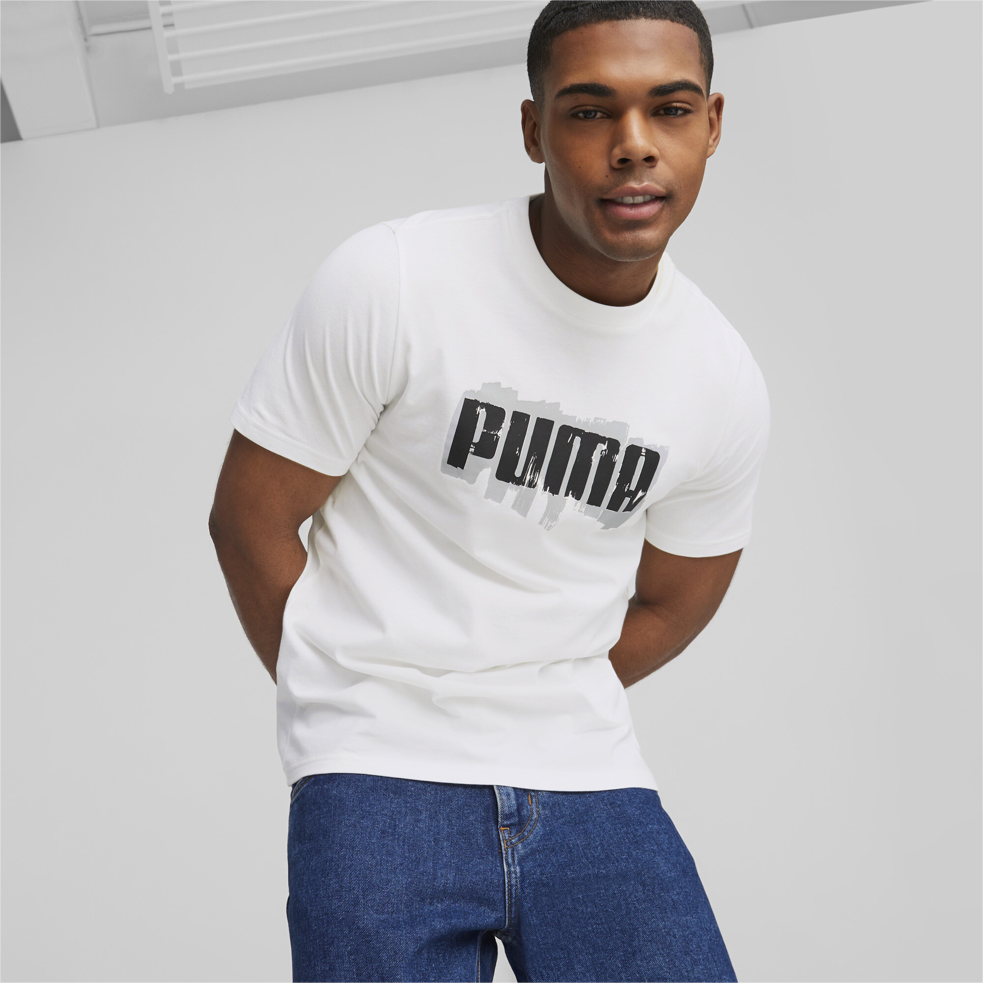 PUMA BASICS - เสื้อยืดผู้ชาย Essentials สีเขียว - APP - 84722314 - PUMA ...