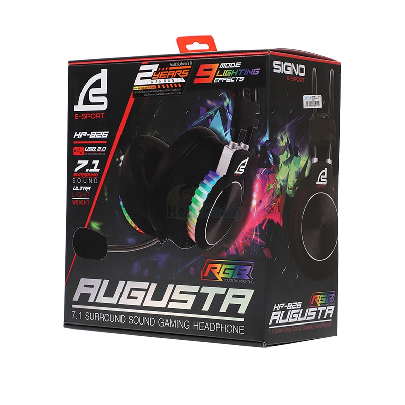 (หูฟังแถมขาตั้ง) Signo HP-824 Spectra หูฟังเกมมิ่ง USB Headphone หูฟัง ...