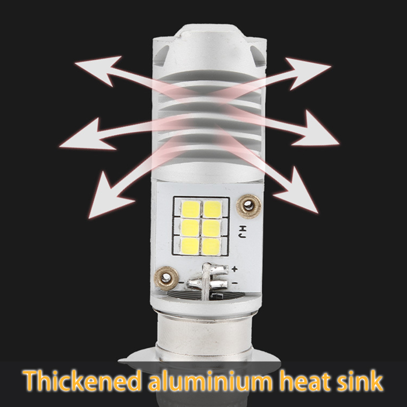 SEAMETAL หลอดไฟ LED 12V มอไซค์ หลอดไฟหน้ามอเตอร์ไซค์ COB แสงสีขาว สำหรับรถมอเตอร์ไซค์ H6 16W ...