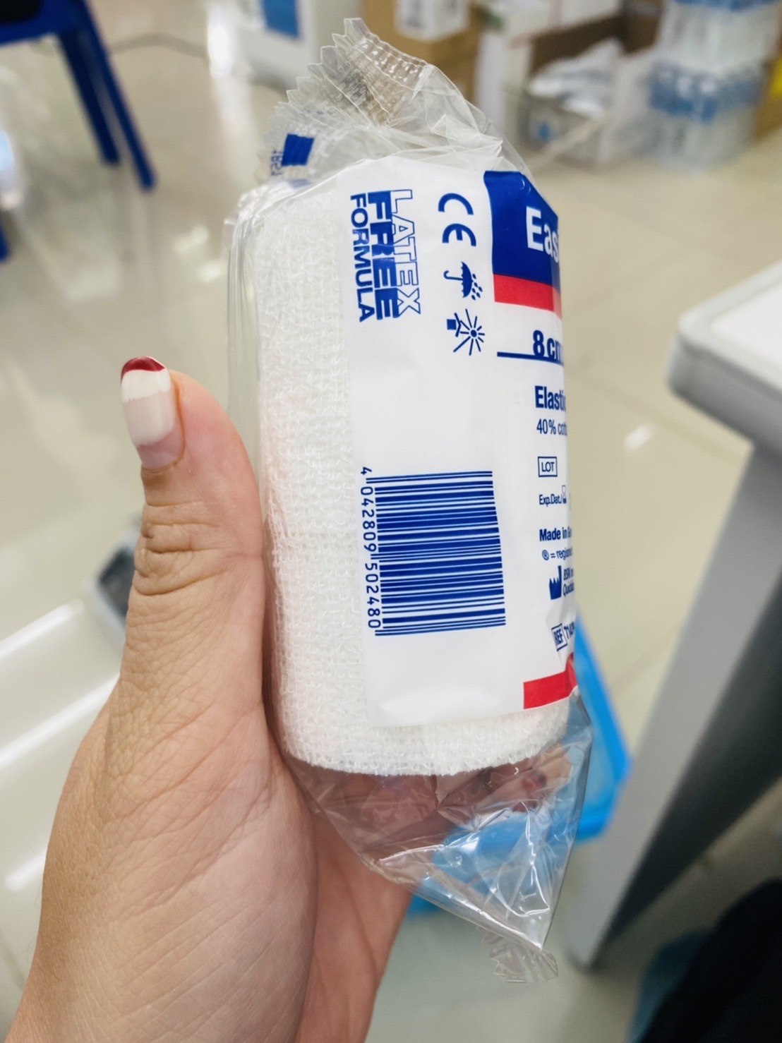 EASIFIX COHESIVE 8cmX2m ผ้ายืดวัสดุปิดแผลชนิดมีความเหนียวในตัวเอง 1 ...
