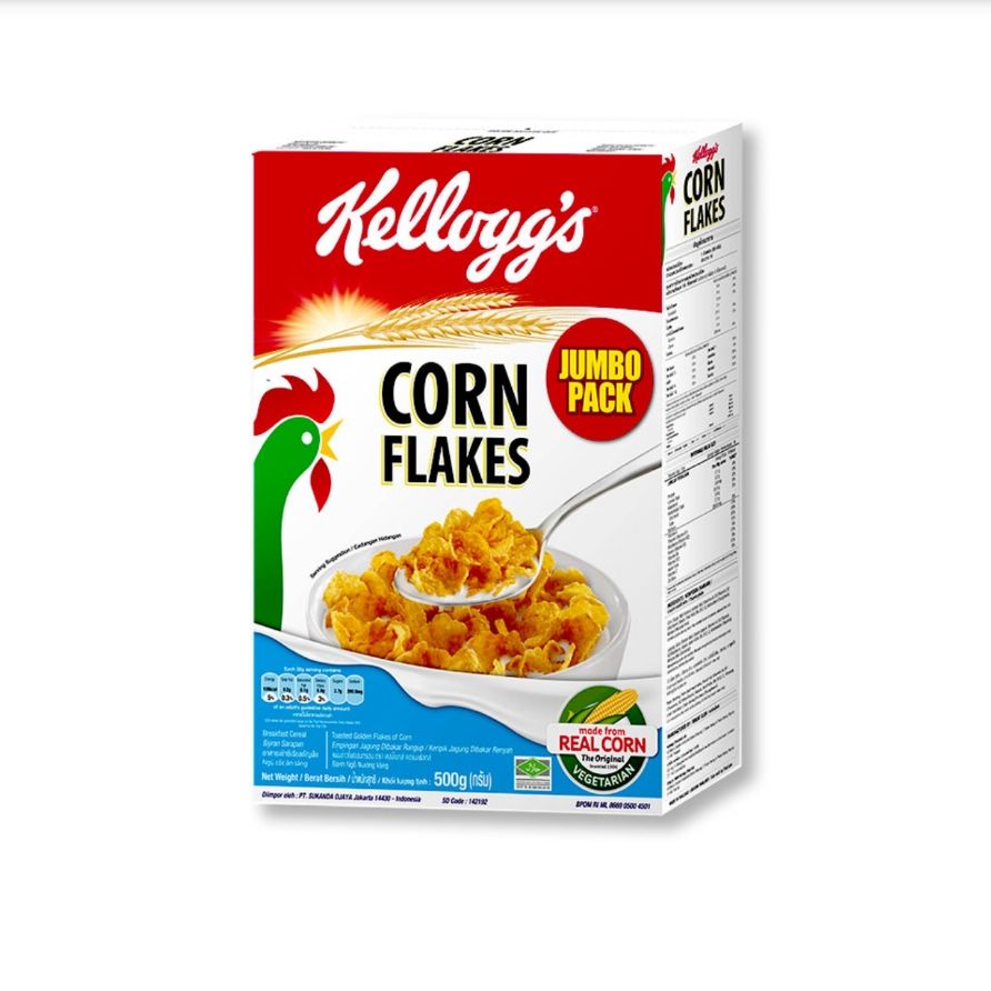 เคลล็อกส์ คอร์นเฟลกส์ 500 กรัม Kellogg's Corn Flakes 500 g ซีเรียล ซีเรียว ซีเรียลธัญพืช ...