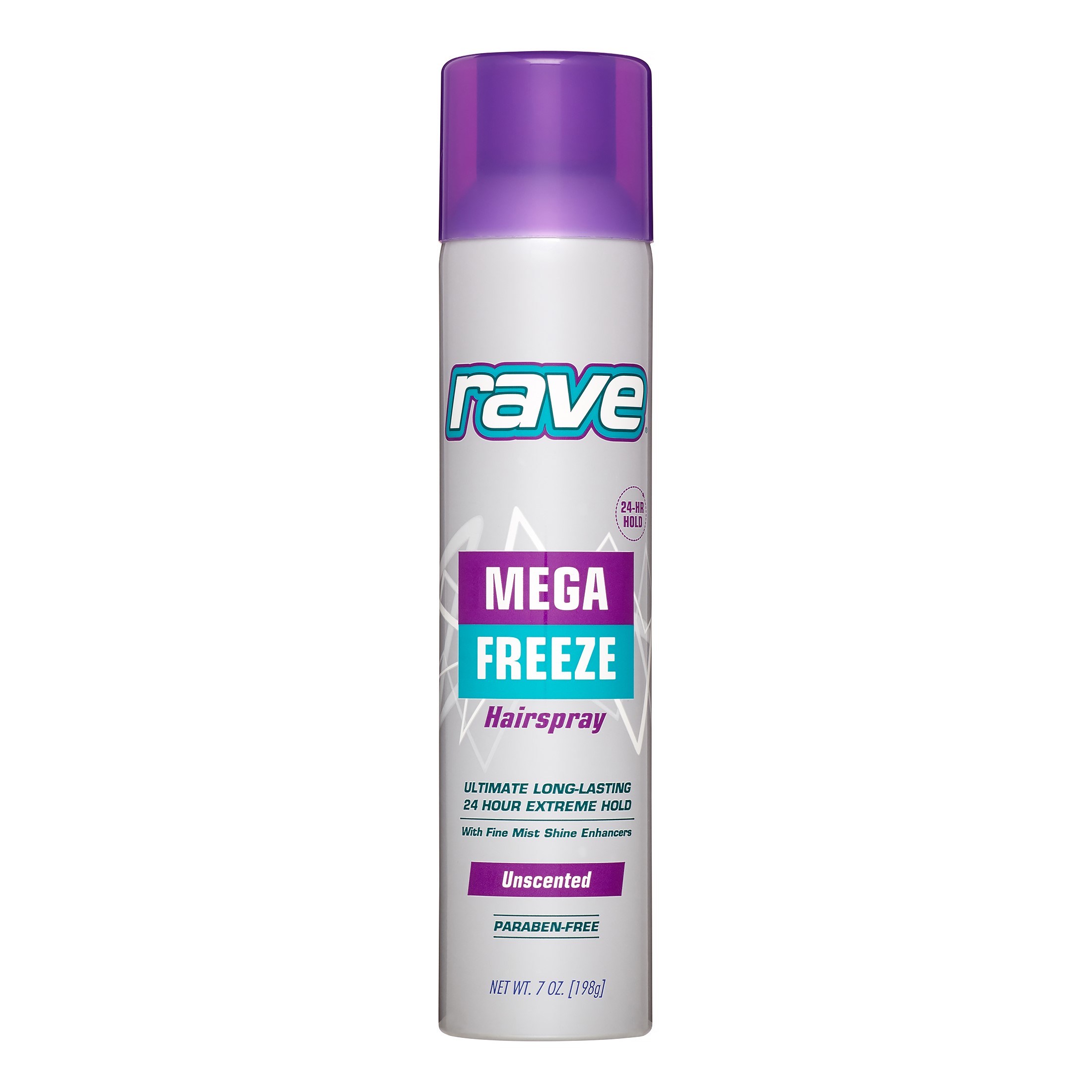 Rave Hairspray Mega Freeze 24 Hour Extreme Hold Unscented ผลิตภัณฑ์จัด ...
