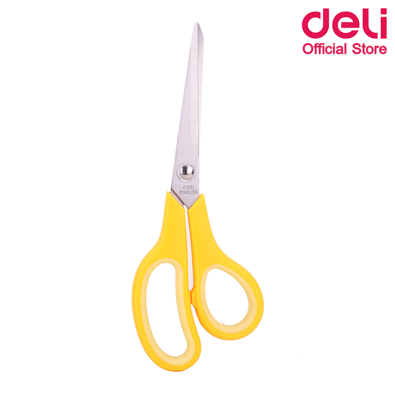 Deli กรรไกร ขนาด 7 2/3 นิ้ว คละสี 1 ชิ้น Scissors 6002 กรรไกร อุปกรณ์ ...