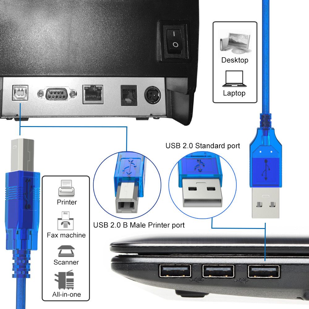 JIAJUSUANSOU Pure Copper Wire HDD Digital Camera HP Canon Epson Printer ...