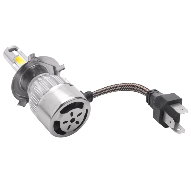 New 2pcs C6 LED Car Headlight Kit COB H4 36W 7600LM White Light Bulbs ...