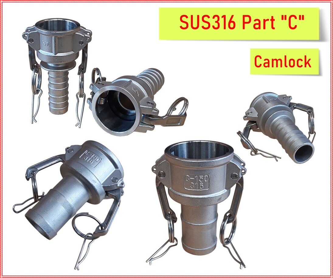 SS316 Camlock Part C Size 12 - 2.12 ข้อต่อสวมเร็ว สแตนเลส316 - Major ...