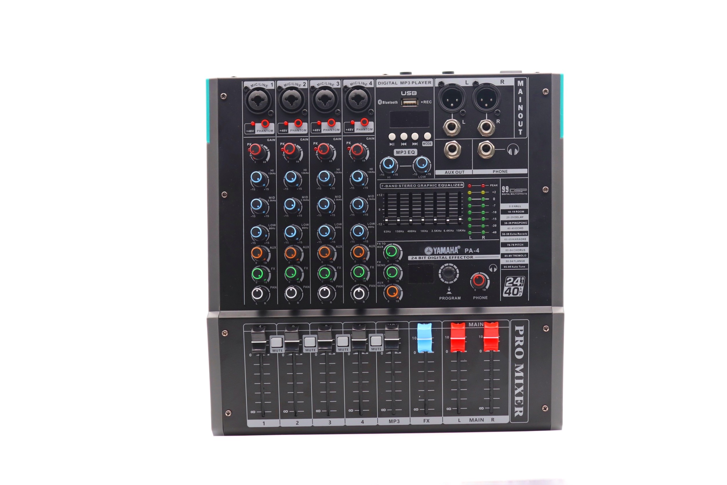 เพาวเวอร์มิกซ์ 4 channel (Powered Mixer) Yamaha PA-4 (400w) มีBLUETOOTH,USB ,MP3 PLAYER ที่ ...