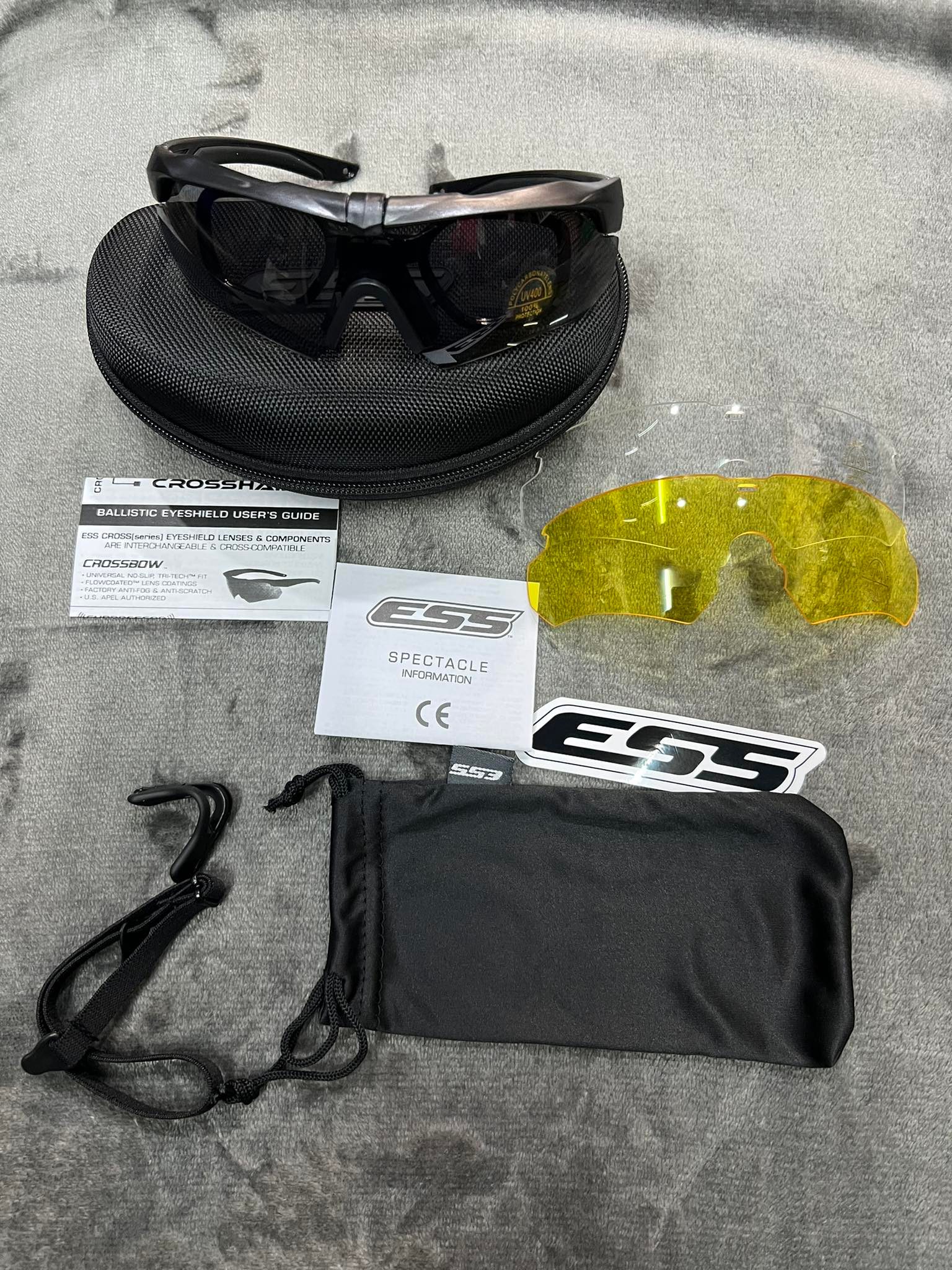 แว่นตาESS Crossbow แว่นตายุทธวิธี กรอบสีดำ มาพร้อมกรอบตัดแว่นสายตา ...