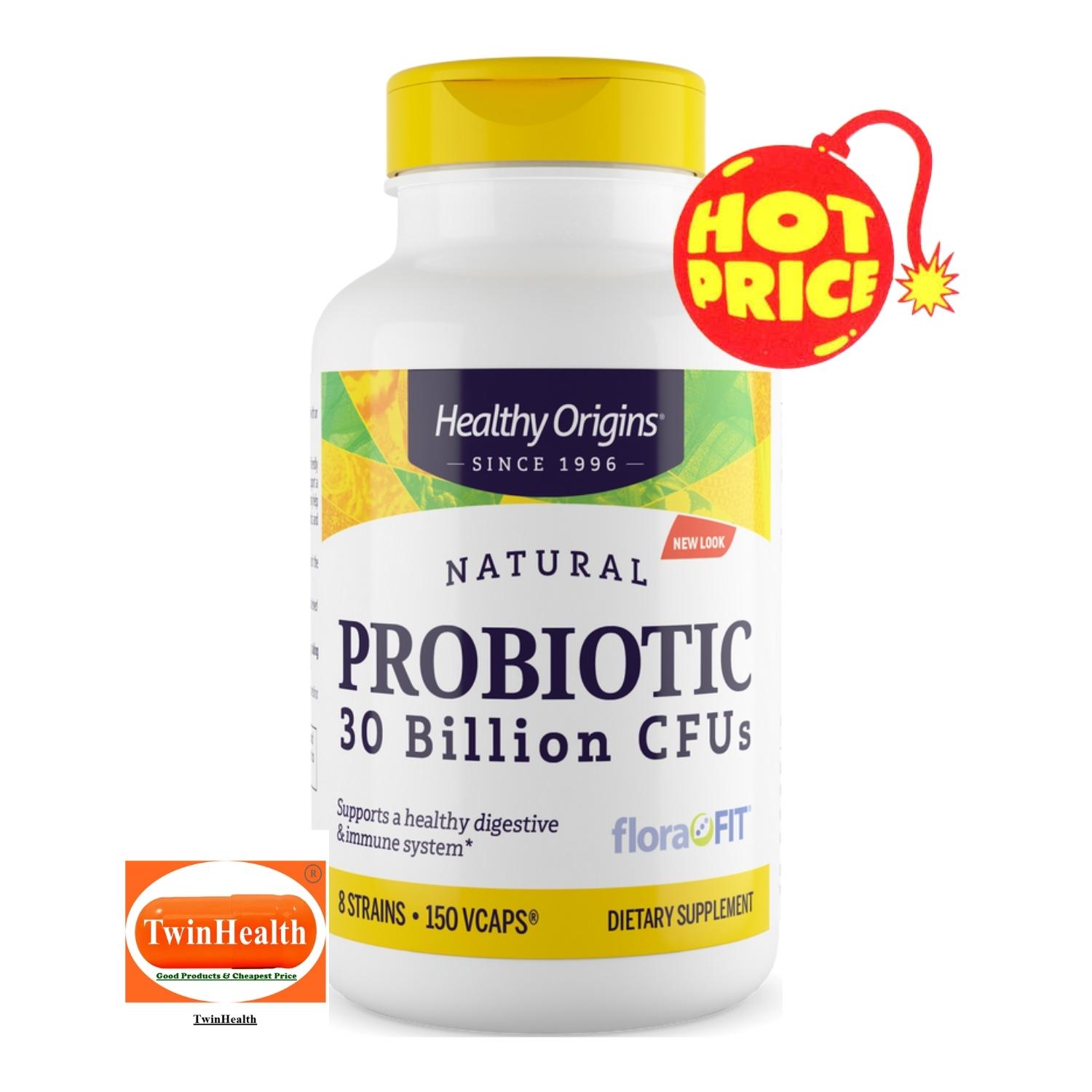 Healthy Origins Healthy Origins Probiotic 30 Billion CFU's (8 Strains ...