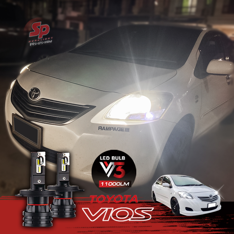 หลอดไฟหน้ารถยนต์ LED ยี่ห้อ SP-LED รุ่น V3 (ปลั๊กเดิมตรงร่น) ขั้ว H4 H11 H7 HB3(9005) HB4(9006 ...