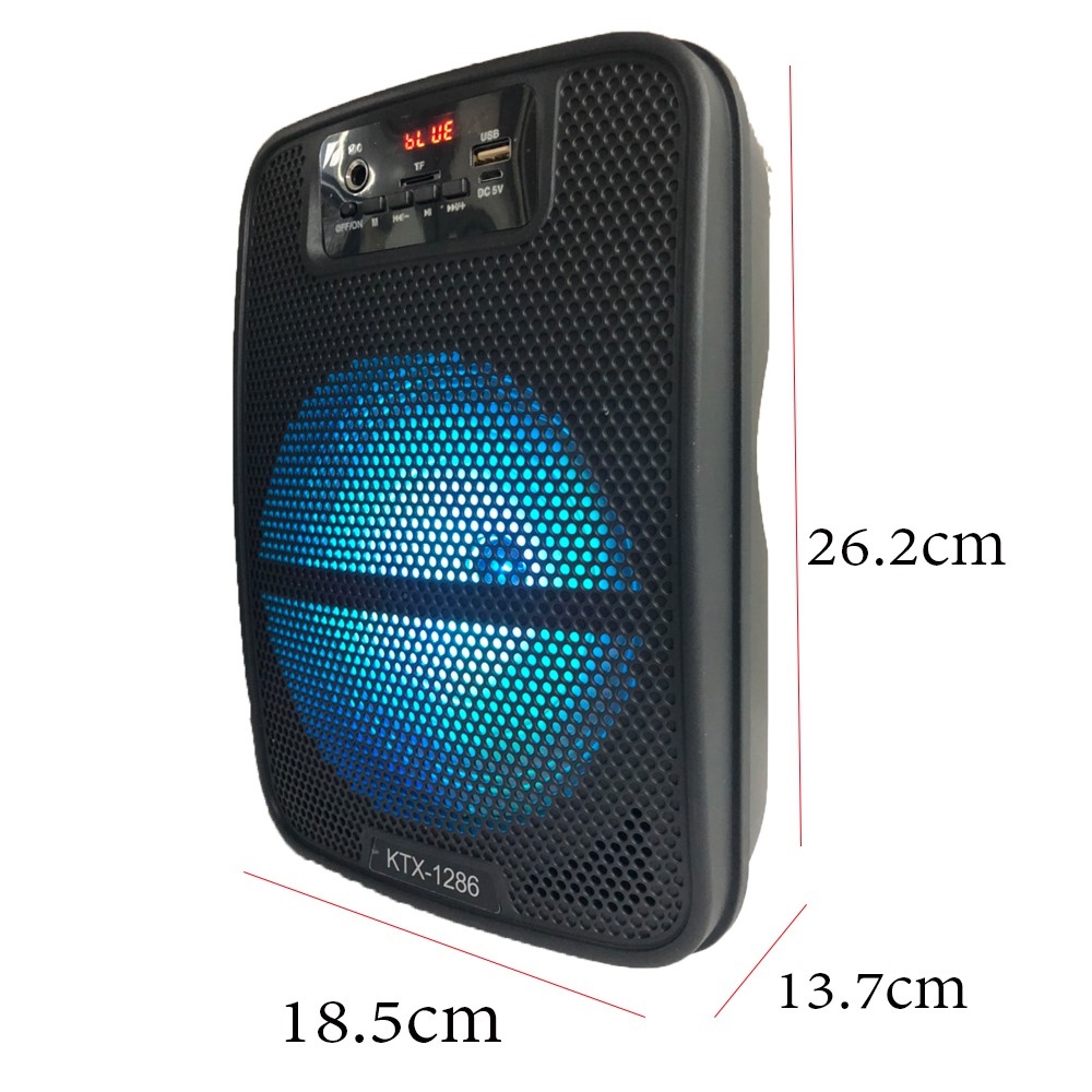NEW KTX-1286 ลำโพงบลูทูธดอกลำโพง6.5นิ้ว 20วัต แบตทน เสียงดี เปิดปิดไฟ ...