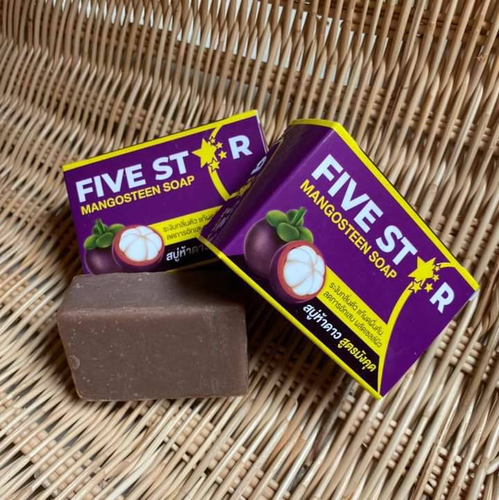 2 ก้อน สบู่ห้าดาว สูตรมังคุด FIVE STER ขนาด 100 กรัม | Lazada.co.th