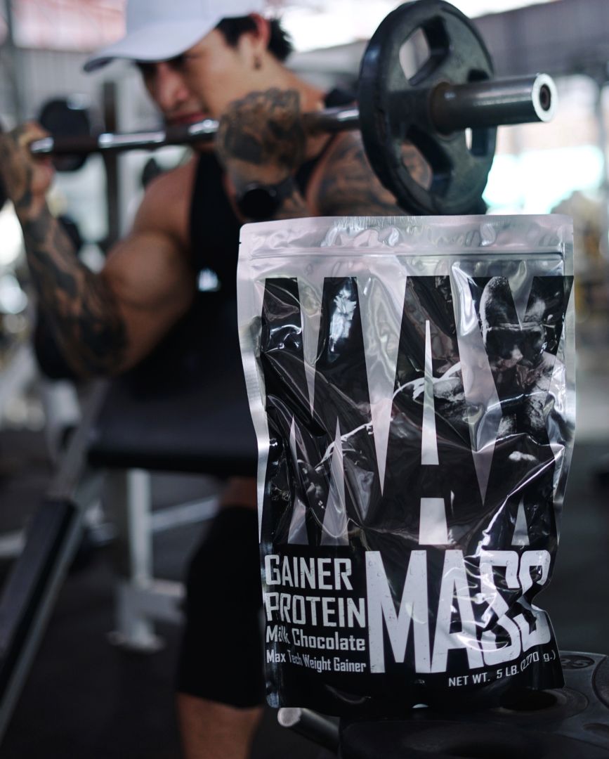 MAX MASS ขนาด 2.2.LBS 1 kg. สูตรเพิ่มกล้ามเนื้อ กล้ามเนื้อไวขึ้น1000% ...