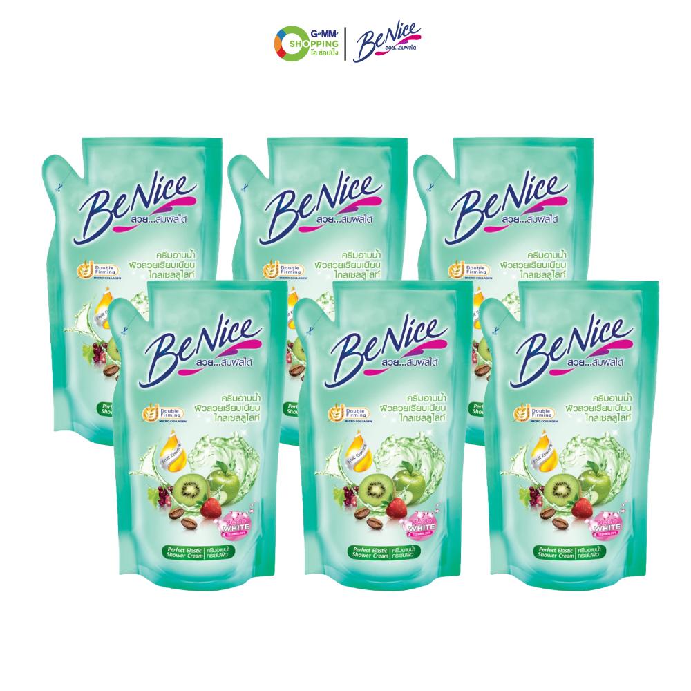 BeNice บีไนซ์ ครีมอาบน้ำ สูตรเพื่อผิวนุ่มกระชับ เขียว 400 มล. ถุงเติม ...