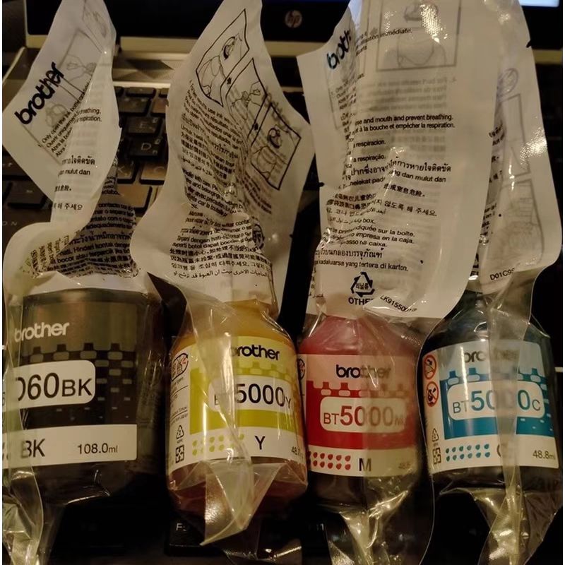 หมึกแท้ราคาถูกของแท้ Brother BT-D60(BK) BT-5000C ชุด 4 สี BK C M Y ...