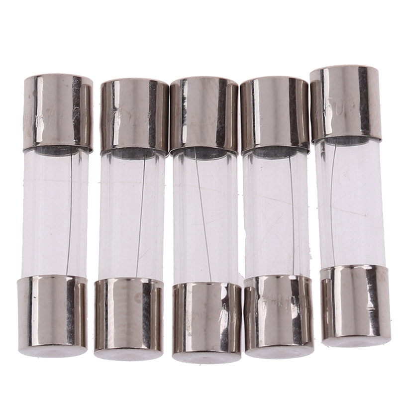 QIAN 100Pcs Set 5x20mm Quick Blow Glass Tube Fuse Assorted Kits,Fast-blow Glass Fuses ...