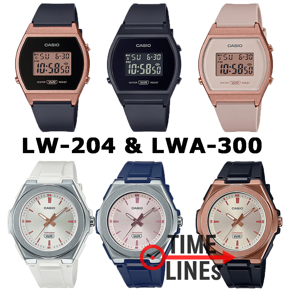 CASIO ของแท้ รุ่น LW-204 LWA-300H นาฬิกา สายเรซิ่น พร้อมกล่องและรับ ...