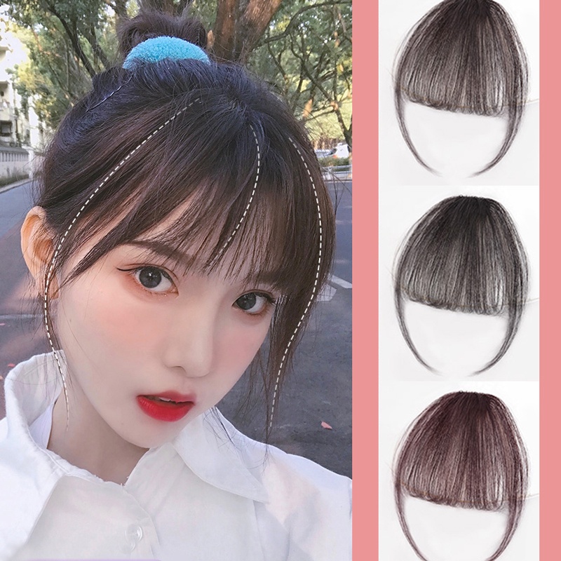 Fashion Air Bangs Wig Piece Mini Air Bangs Sideburns Lengthened Bangs ...