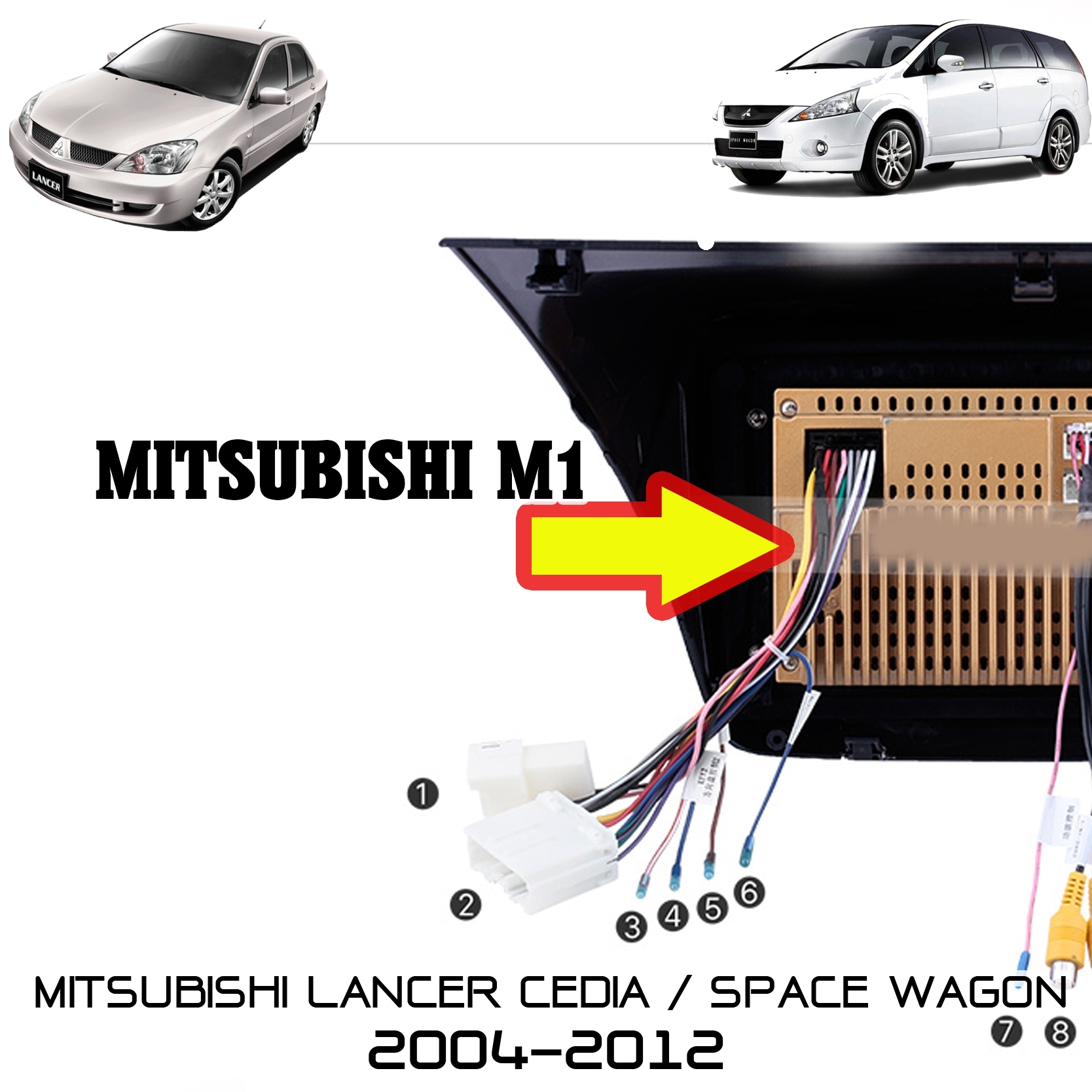 ปลั๊กตรงรุ่นจอแอนดรอย MITSUBISHI LANCER CEDIA GLX SPACE WAGON 2004-2012 ...