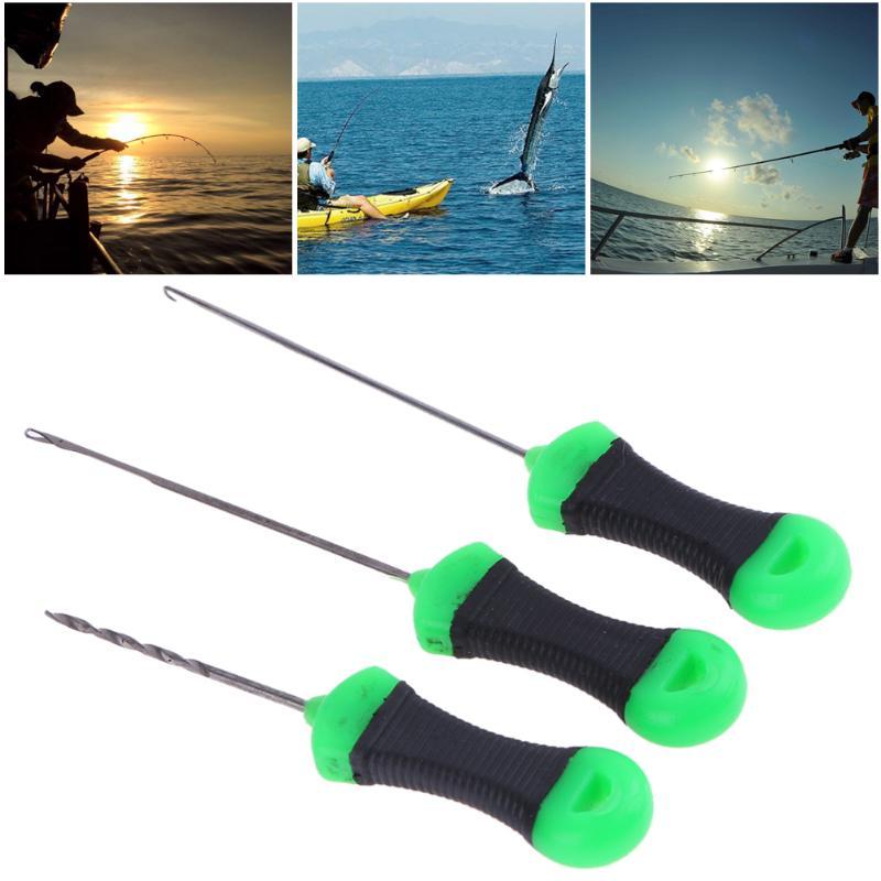 3Pcs Kit Outdoor Fishing Bait Needles Rigging Tool For Rig Boilie ...