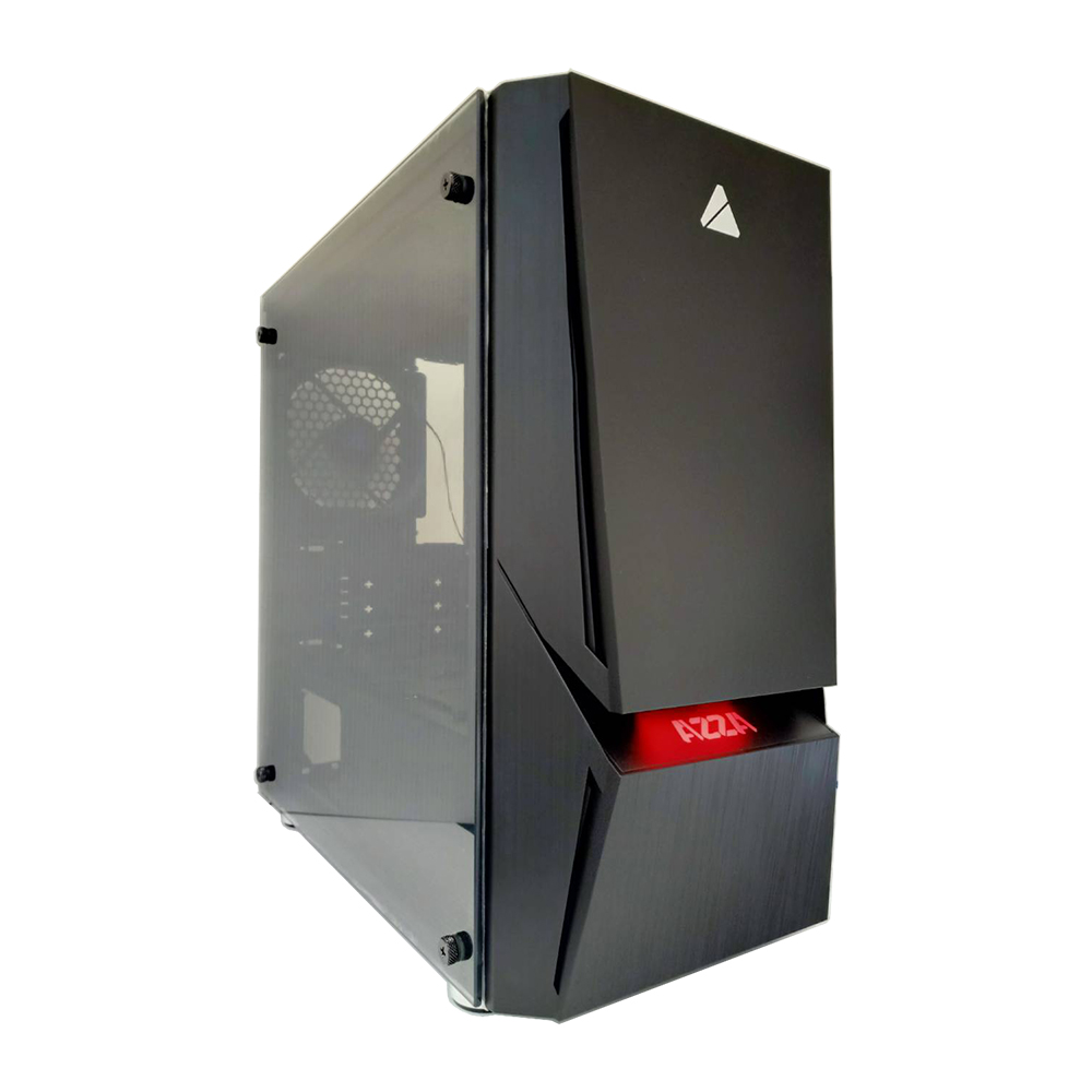 AZZA Micro ATX Mid Tower Tempered Glass RGB LUMINOUS 110 - Black ...