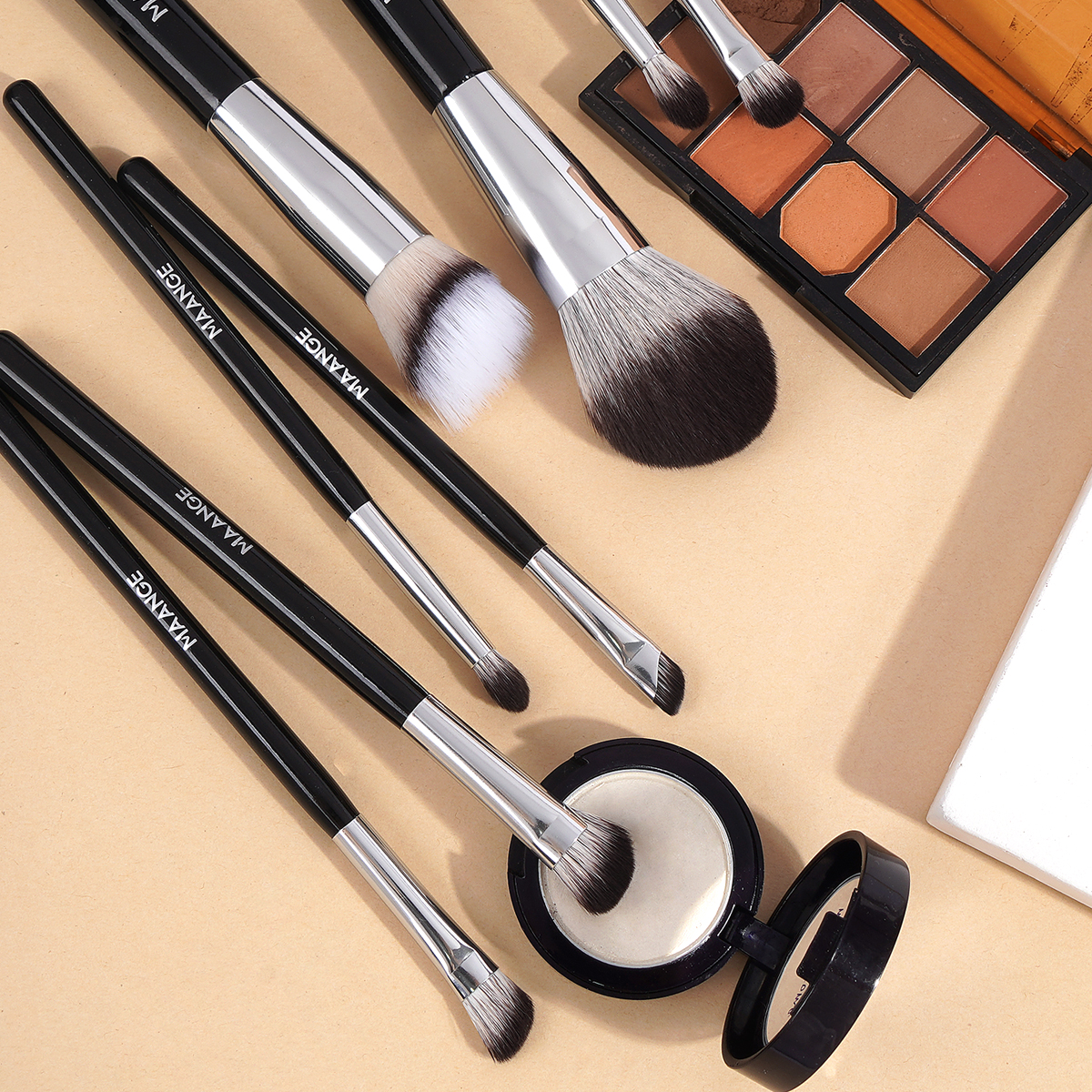 MAANGE 8pcs high quality makeup brushes set for beginner soft bristle ...