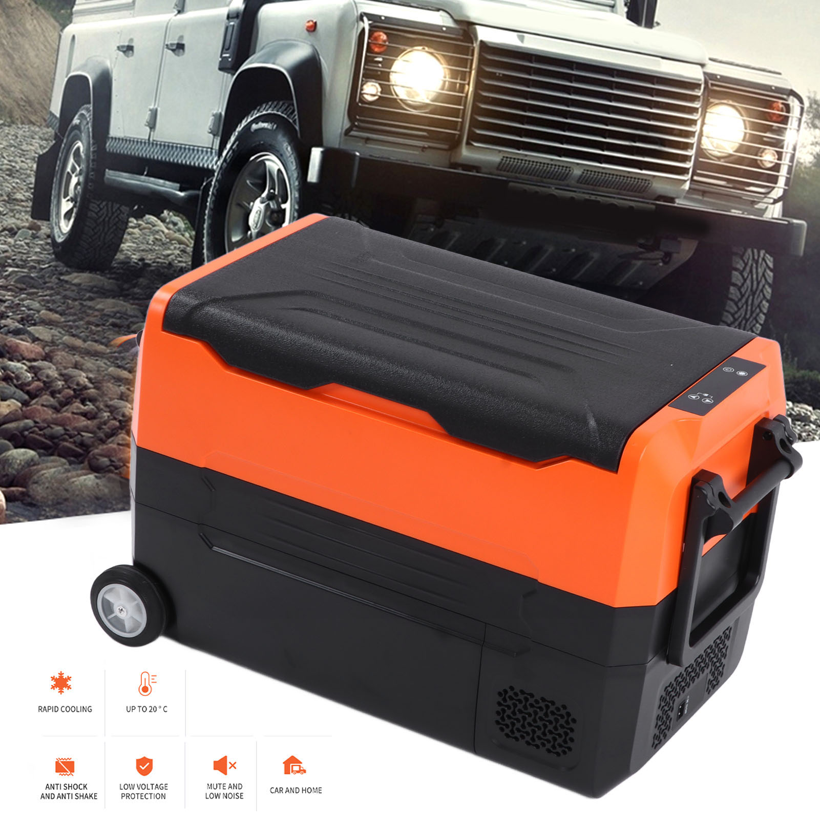 Car Refrigerator 45L Volume ‑20℃‑+20℃ 12/24V Portable Freezer for RVs ...