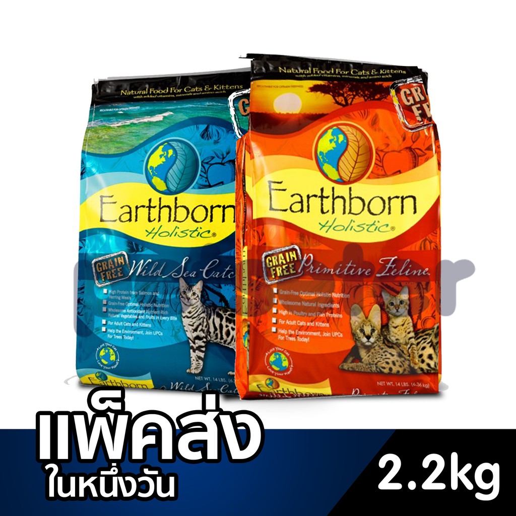 ☬Earthborn for Cat Holistic food Gain free Premium อาหารแมว แบบแห้ง ...