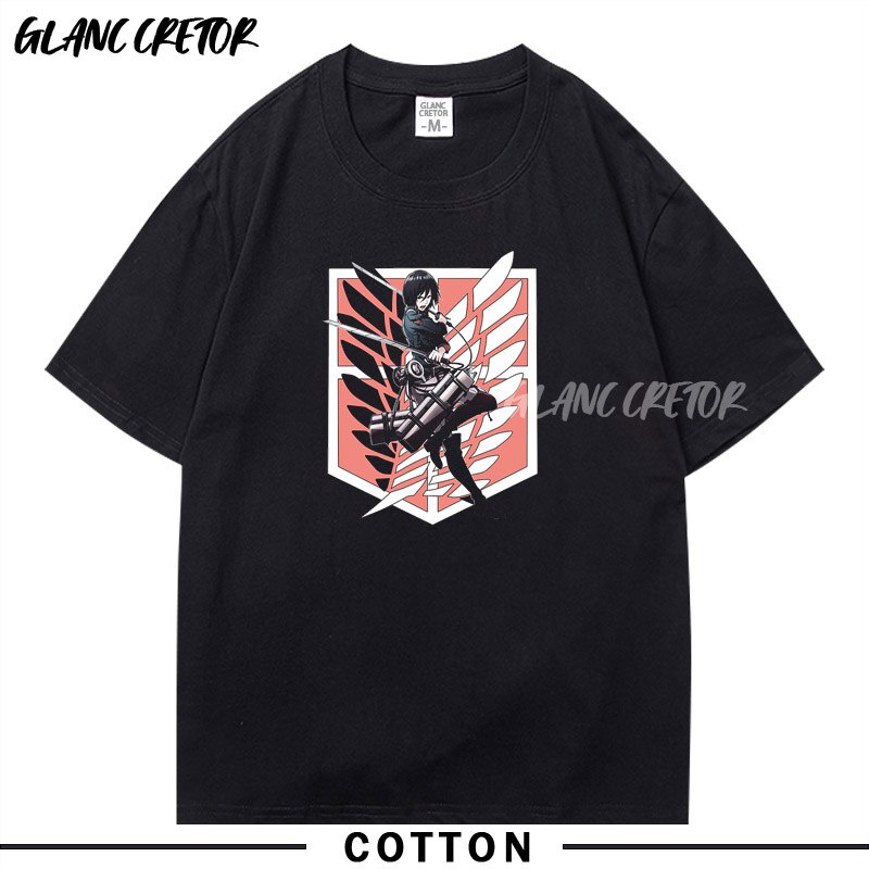 เสื้อยืด พิมพ์ลายกราฟิกการ์ตูนอนิเมะ Attack On Titan Ga สไตล์ฮาราจูกุ ...